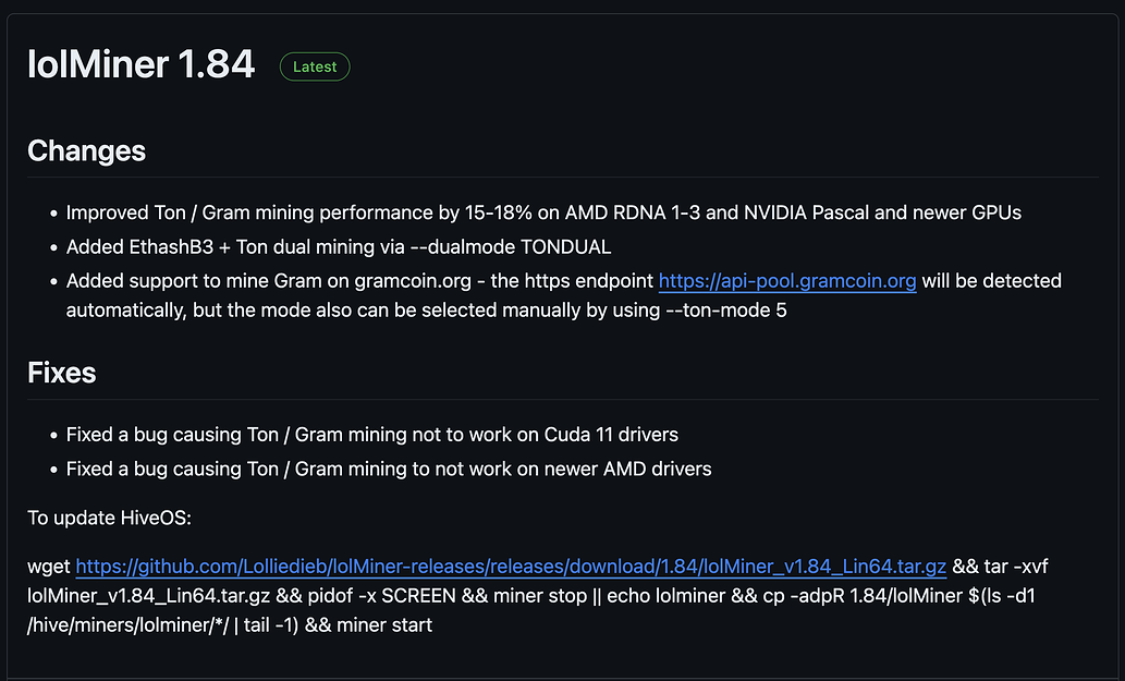 Enhancing $GRAM Mining with lolMiner Integration at GramMiningPool ...